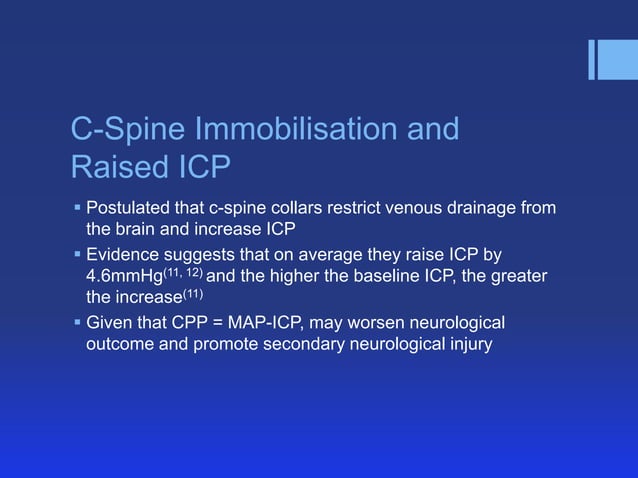 C spine immobilisation - the evidence | PPTX | First Aid | Injuries
