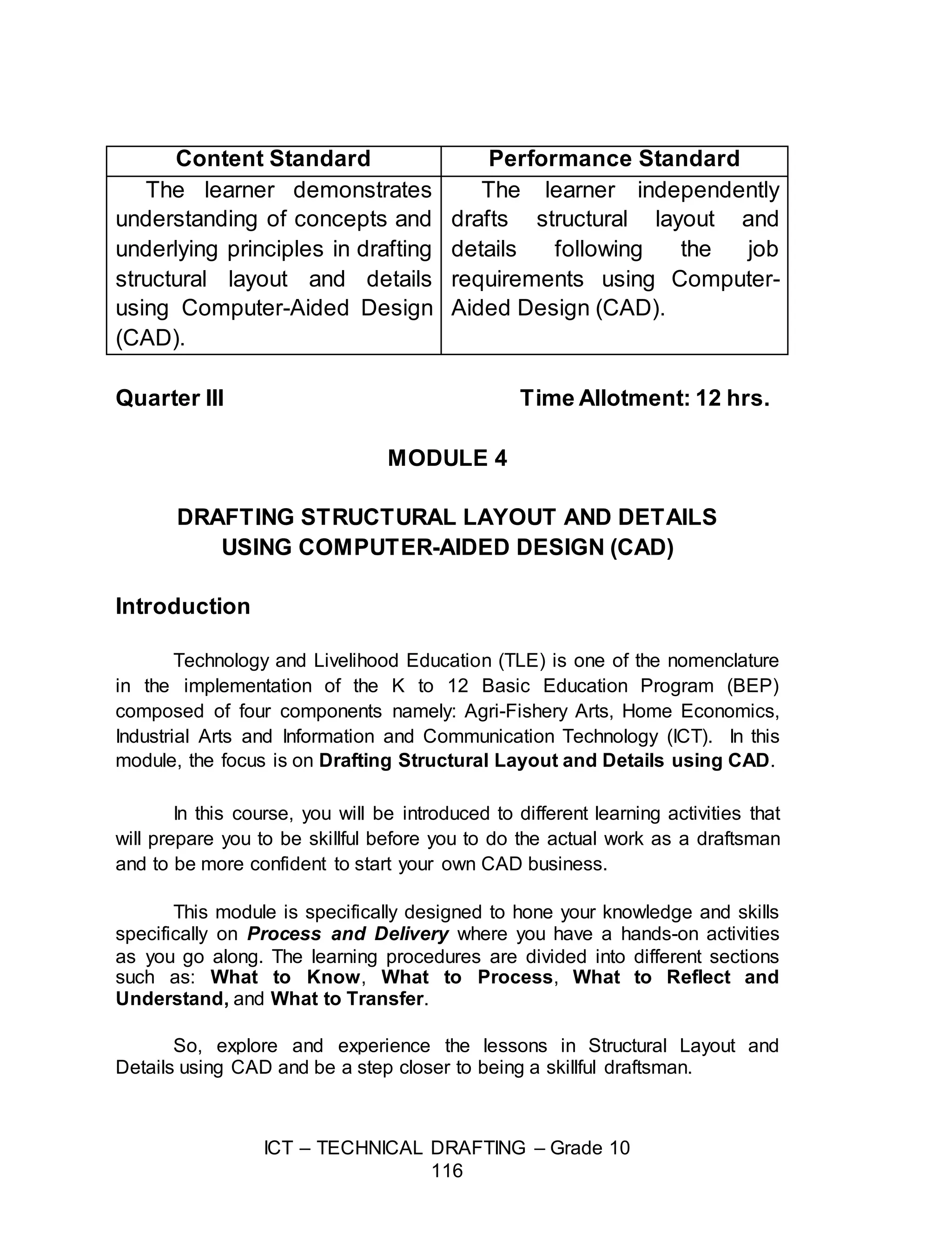 Technical Drafting Module 4 | PDF | Drawing and Sketching | Arts and Crafts