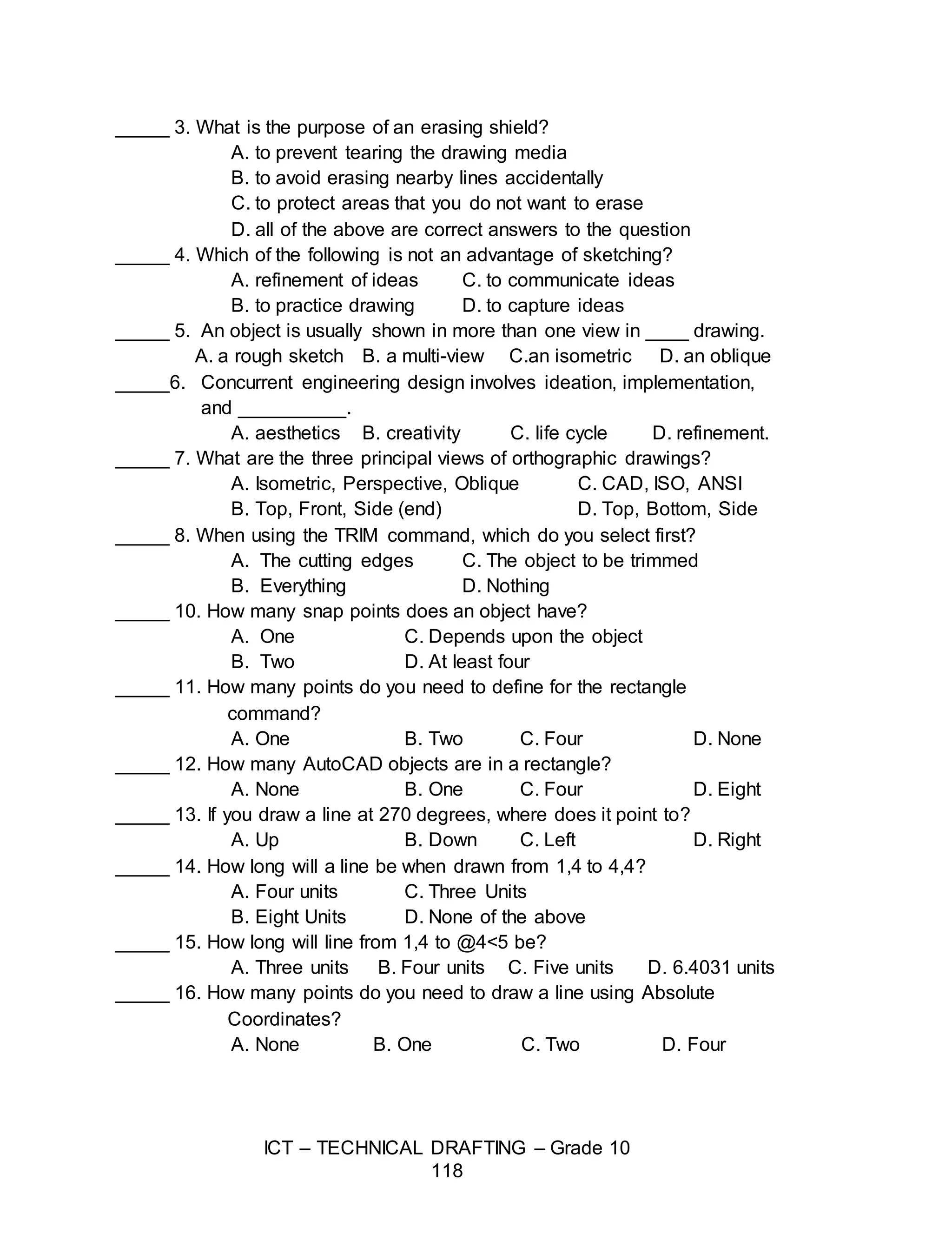 Technical Drafting Module 4 | PDF