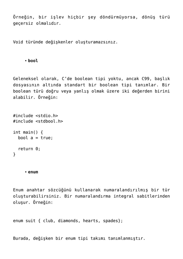 C veri-tipleri-c-data-types | PDF