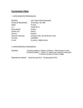 Curriculum Vitae + Carta Presentacion | DOCX