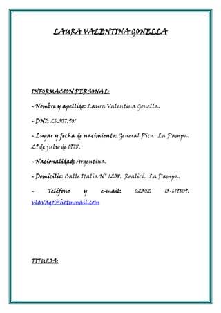 C.v profesora | DOCX