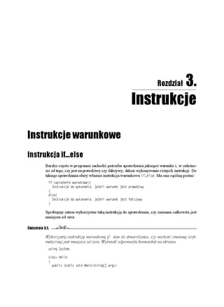 C#. Ćwiczenia | PDF