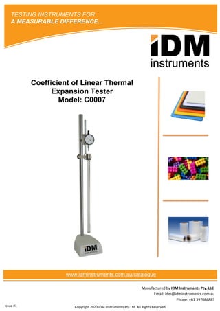 Coefficient of linear thermal expansion tester | PDF