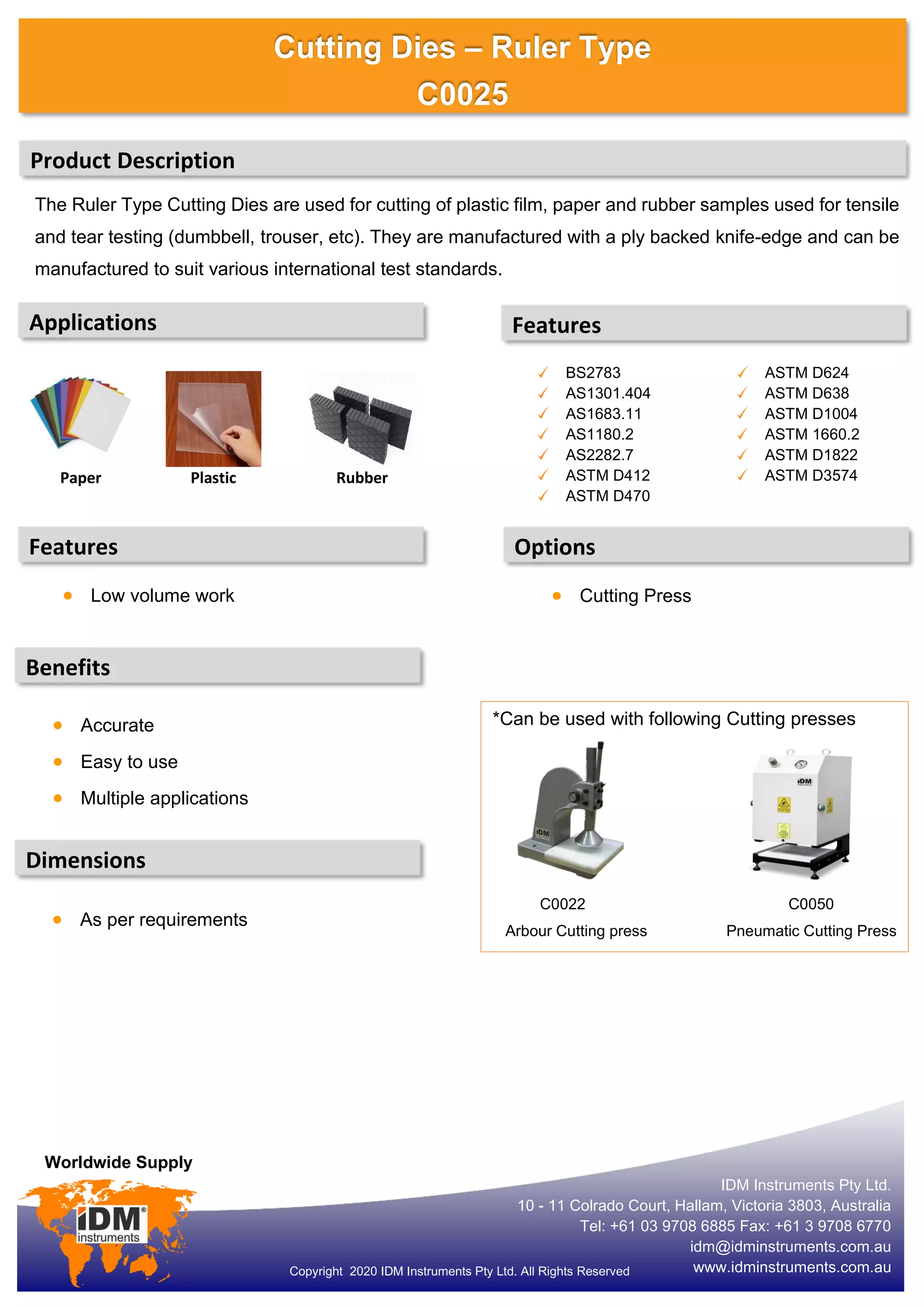 Cutting dies - ruler type - CNC | PDF
