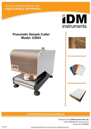 Pneumatic sample cutter for paper | PDF