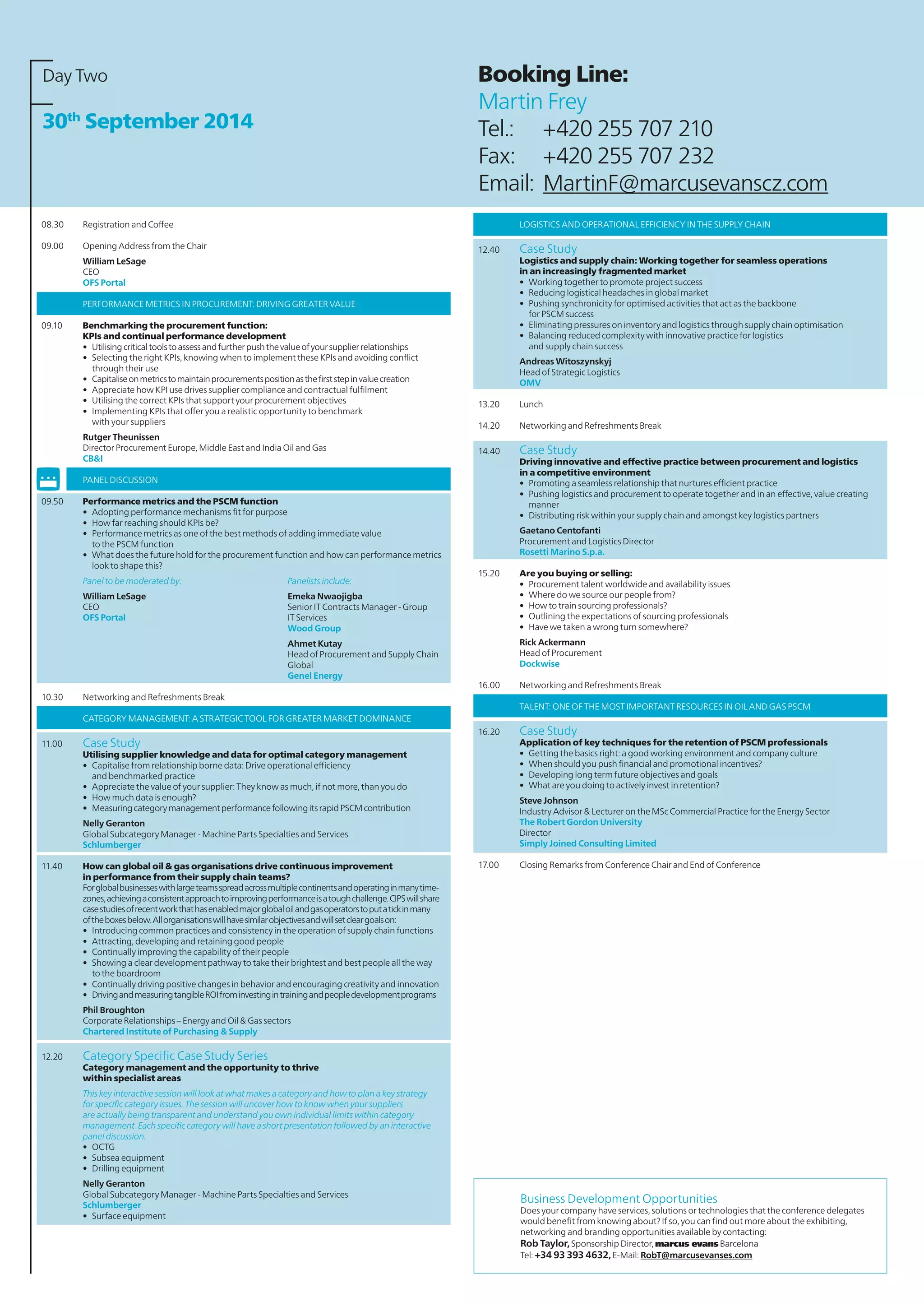 8th annual Global Procurement and SCM for Oil & Gas Industry | PDF