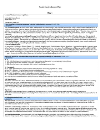 Social Studies Unit Example Plans | DOCX | Educational Assessment ...