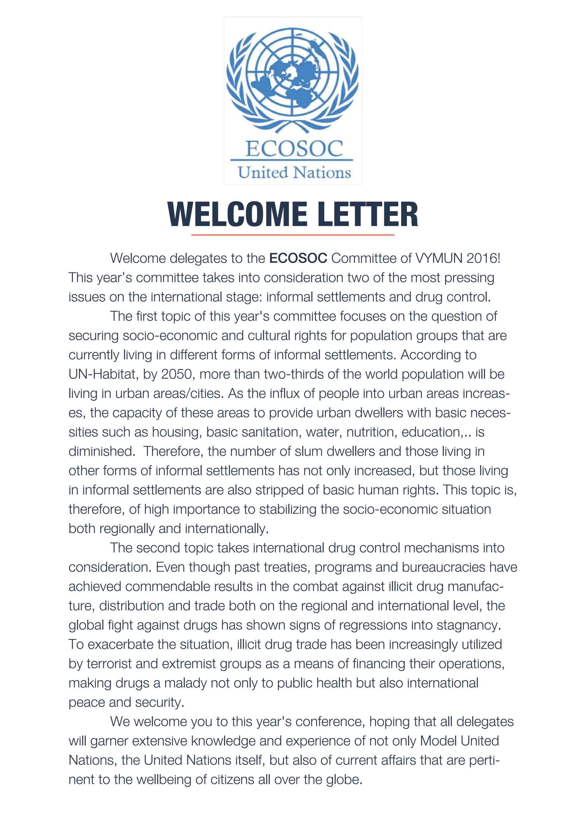 [ECOSOC] Background Guide | PDF