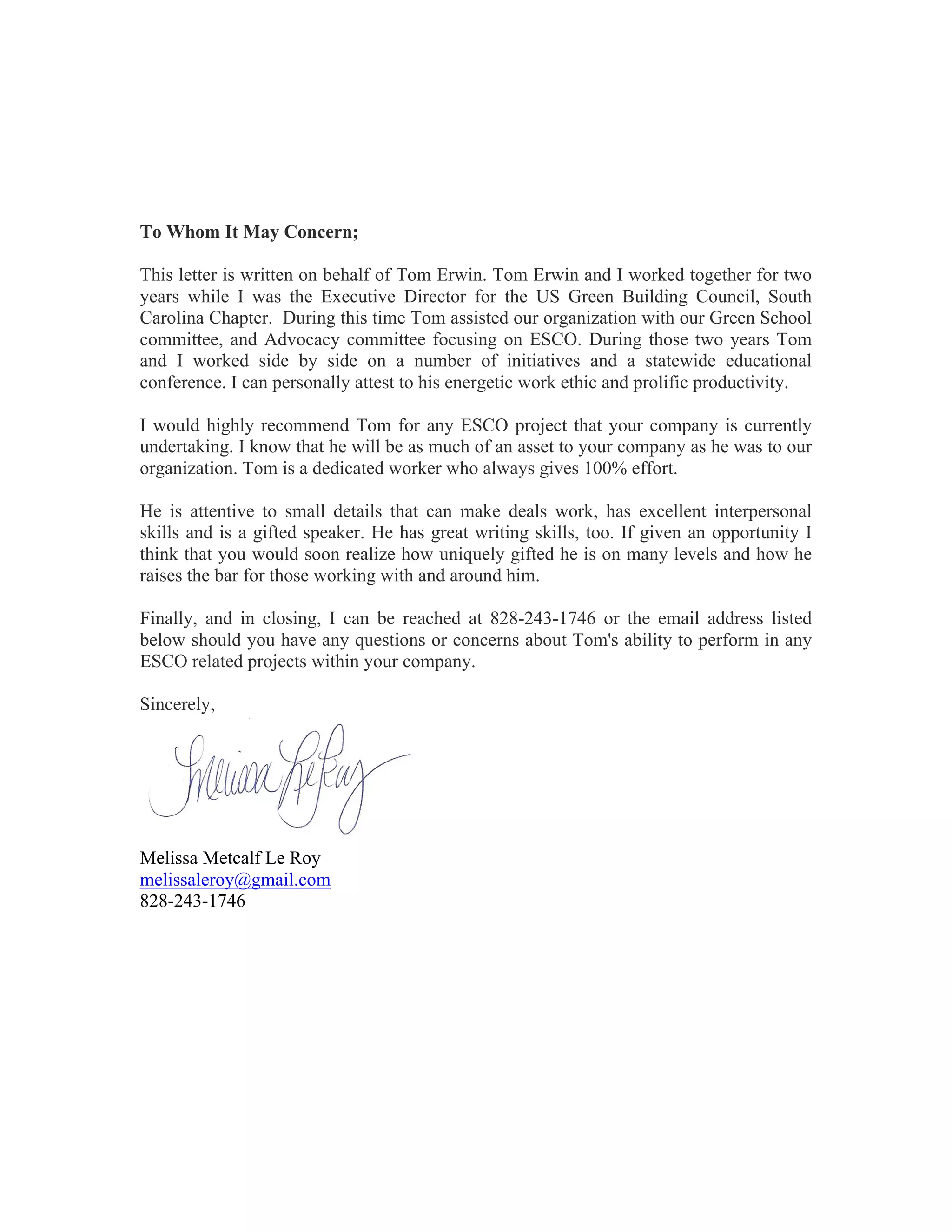 Professional Reference Letter | PDF