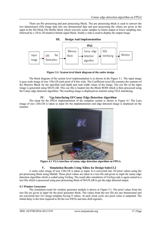 Canny Edge Detection Algorithm on FPGA | PDF