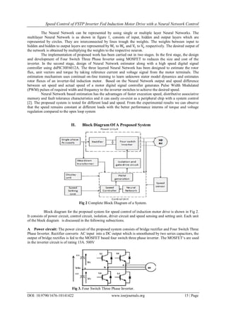 Speed Control of FSTP Inverter Fed Induction Motor Drive with a Neural Network Control | PDF