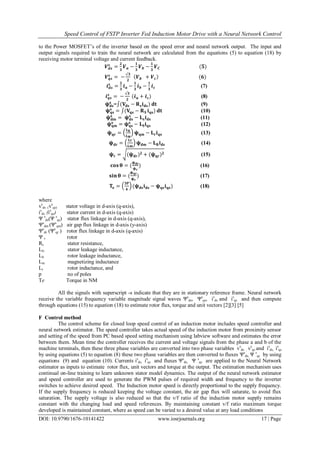 Speed Control of FSTP Inverter Fed Induction Motor Drive with a Neural ...