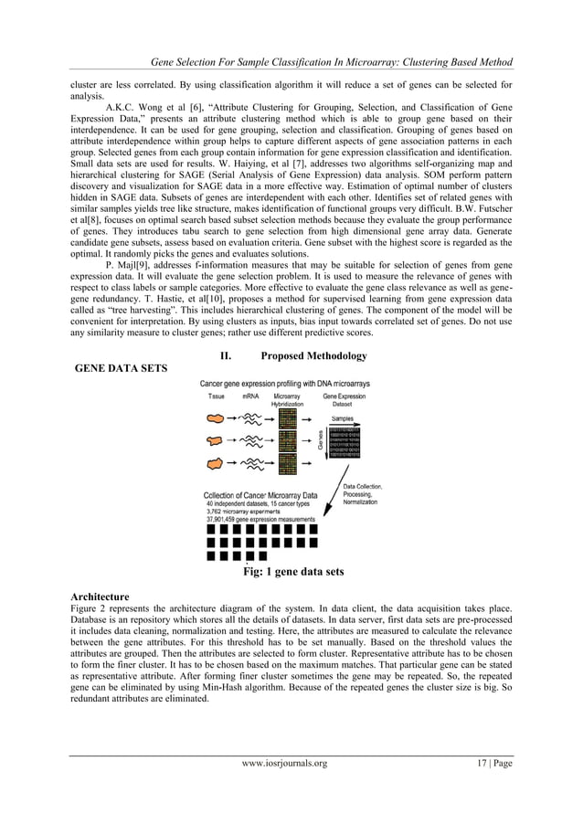 Gene Selection for Sample Classification in Microarray: Clustering ...