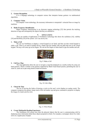 A Study on Wearable Gestural Interface – A SixthSense Technology | PDF