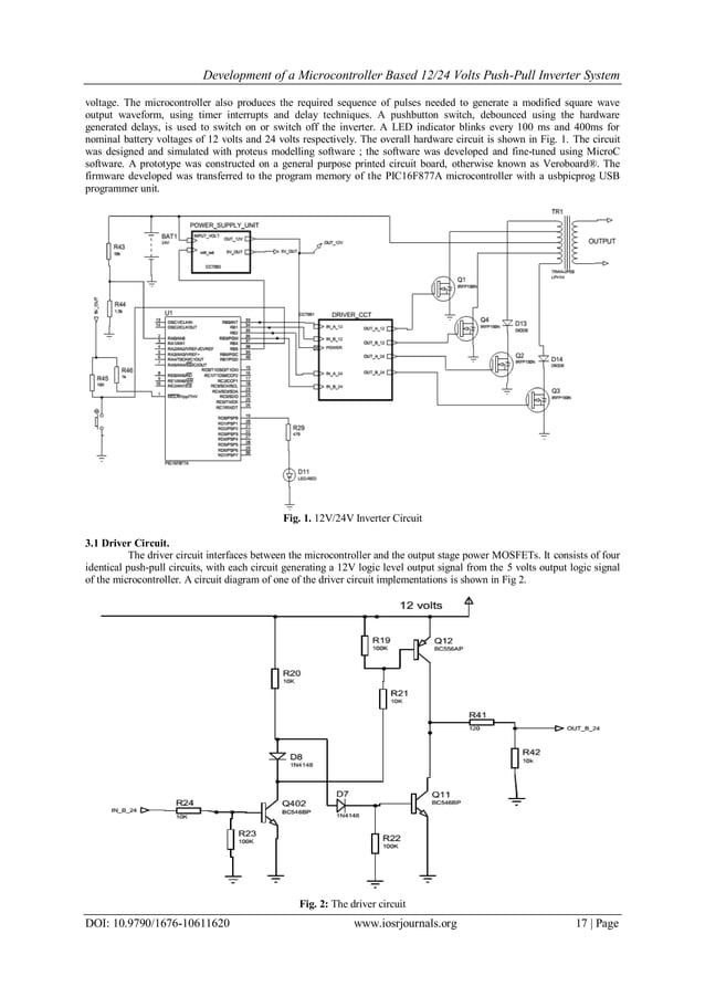 Development of a Microcontroller Based 12/24 Volts Push-Pull Inverter System | PDF