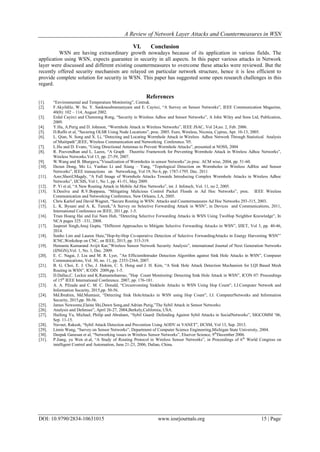 A Review of Network Layer Attacks and Countermeasures in WSN | PDF