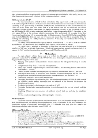 Throughput Performance Analysis VOIP over LTE | PDF