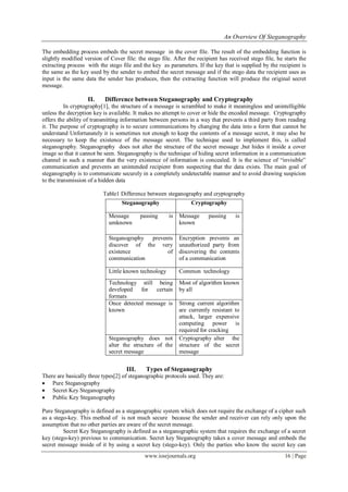 An Overview of Steganography | PDF
