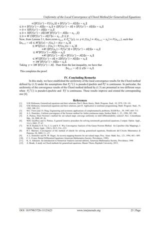 Uniformity of the Local Convergence of Chord Method for Generalized Equations | PDF