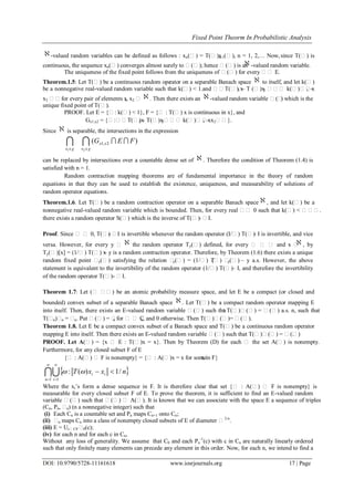 Fixed Point Theorm In Probabilistic Analysis | PDF