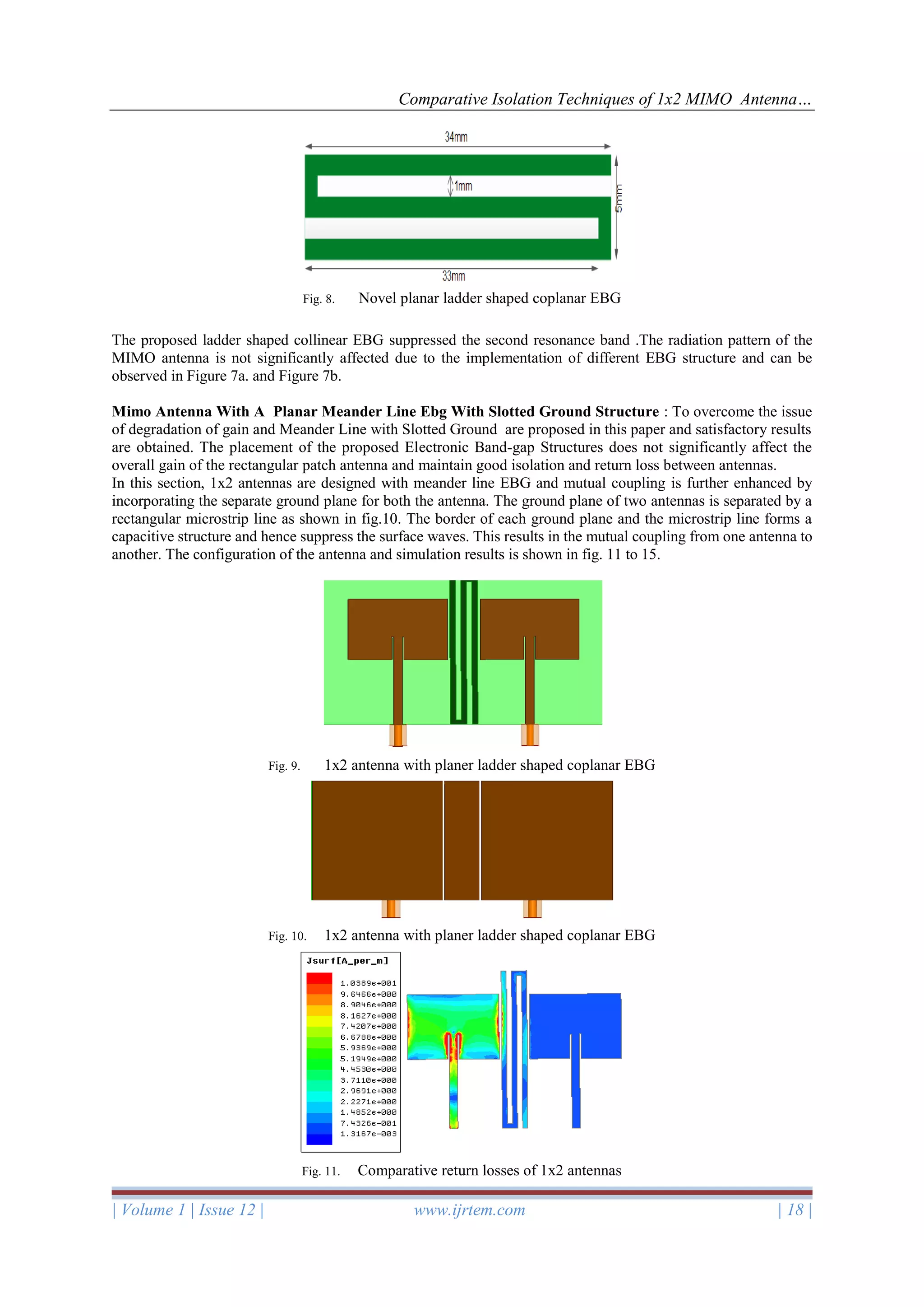 Comparative Isolation Techniques of 1x2 MIMO Antenna for 5G | PDF