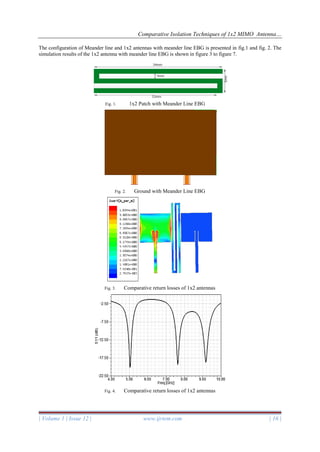 Comparative Isolation Techniques of 1x2 MIMO Antenna for 5G | PDF