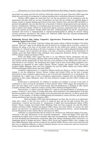 Entrepreneur as a Career Choice: Interrelationship between Risk Taking, Competitive ...