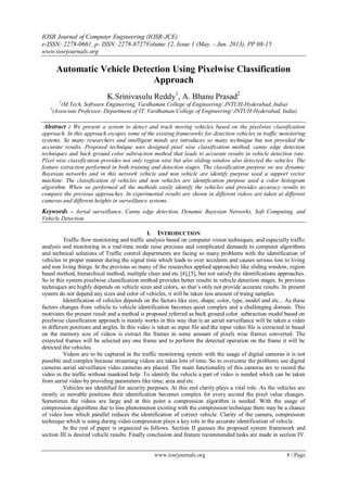 Automatic Vehicle Detection Using Pixelwise Classification Approach | PDF