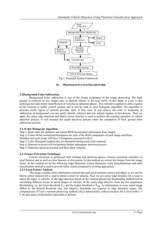 Automatic Vehicle Detection Using Pixelwise Classification Approach | PDF