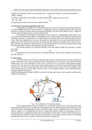 Double Key Encryption Method (DKEM) Algorithms Using ANN for Data Storing and Retrieval in Cloud ...