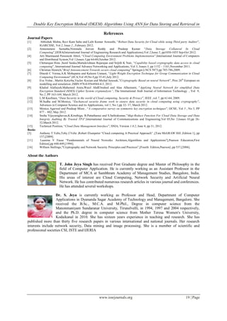 Double Key Encryption Method (DKEM) Algorithms Using ANN for Data Storing and Retrieval in Cloud ...