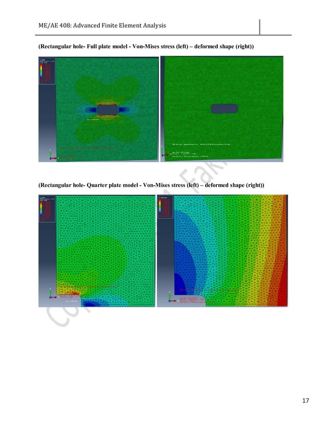 FEA Project-Plate Analysis | PDF | Physics | Science
