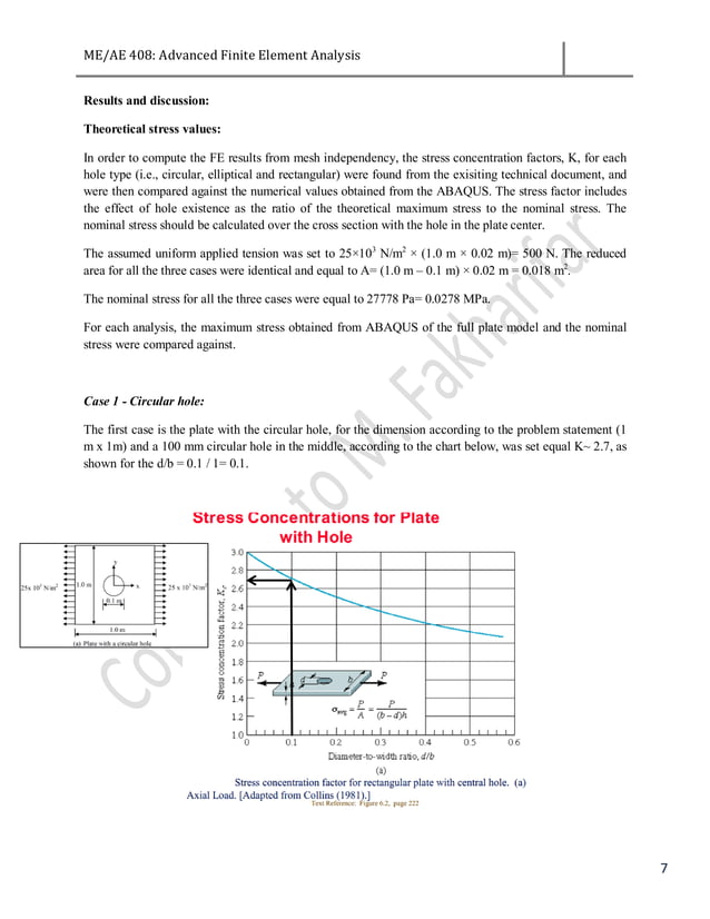 FEA Project-Plate Analysis | PDF | Physics | Science