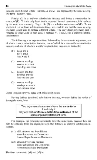 Basic Concepts of Logic | PDF
