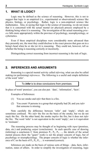 Basic Concepts of Logic | PDF