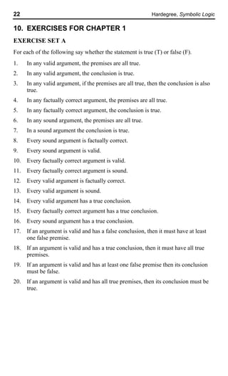 Basic Concepts of Logic | PDF