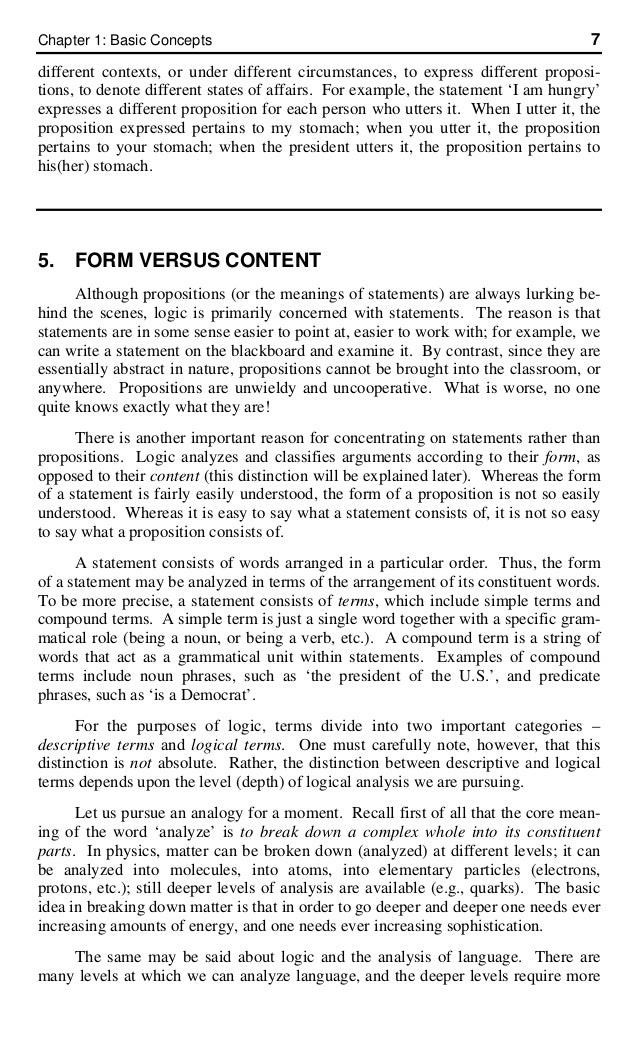 Basic Concepts Of Logic