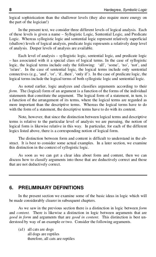 Basic Concepts Of Logic