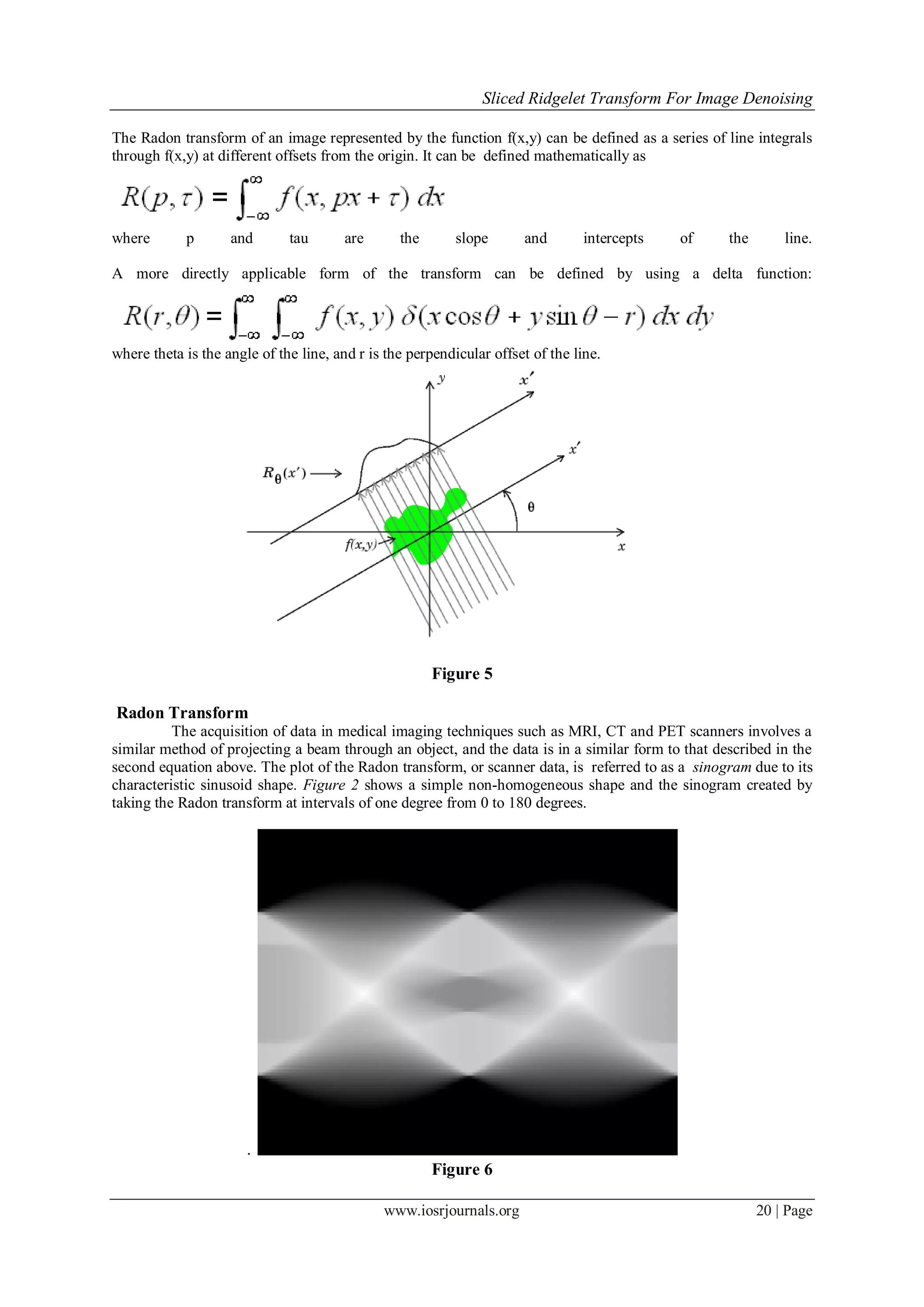 Sliced Ridgelet Transform for Image Denoising | PDF