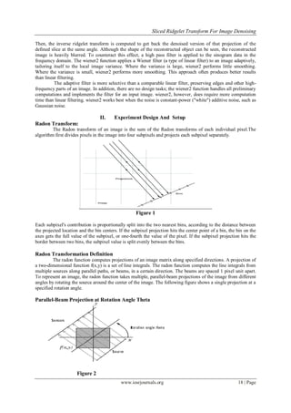 Sliced Ridgelet Transform for Image Denoising | PDF