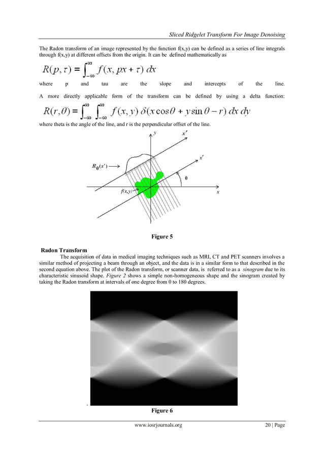 Sliced Ridgelet Transform for Image Denoising | PDF