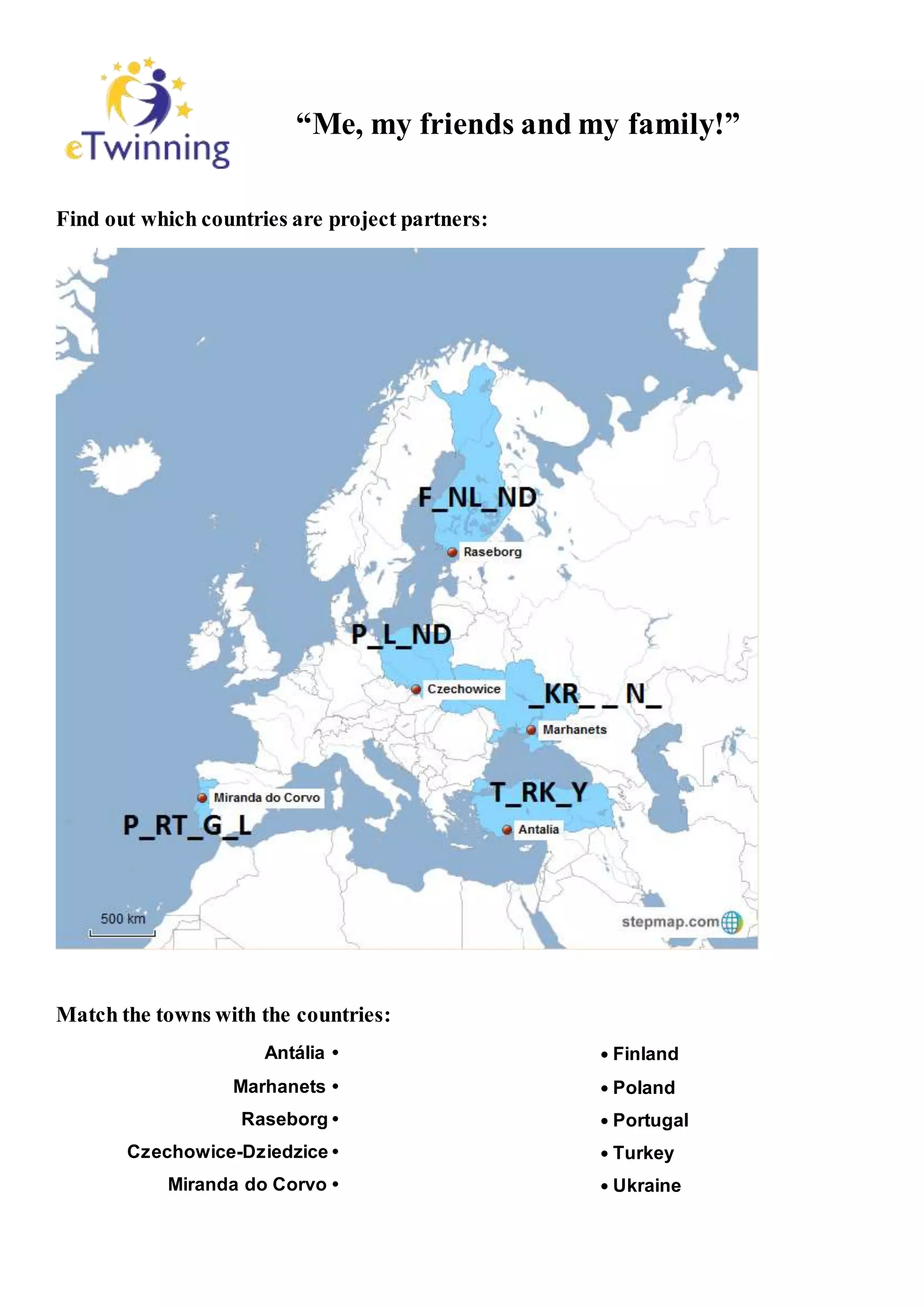 Me, my friends and my family - worksheet | DOCX