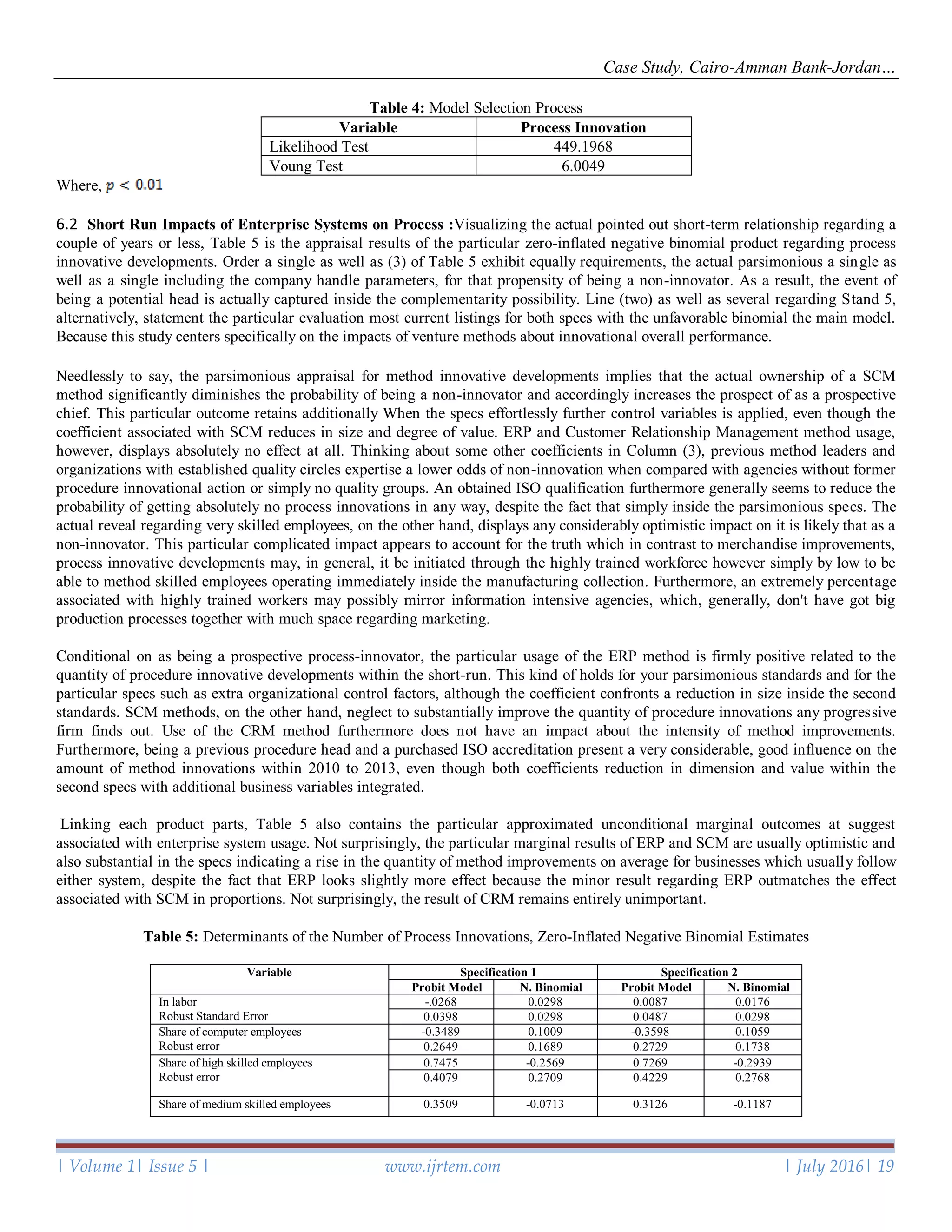Case Study, Cairo-Amman Bank-Jordan: Improving an Organization by the ...