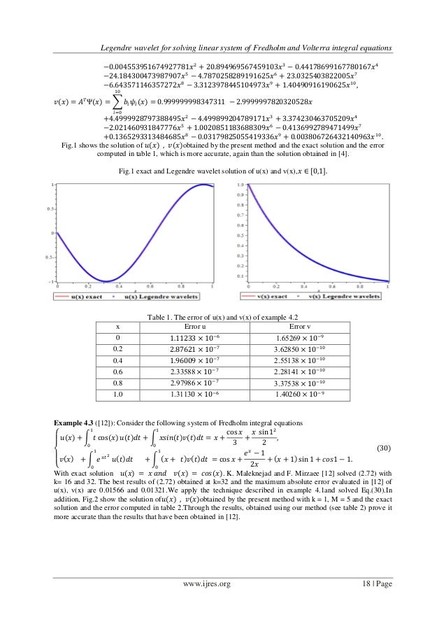 Legendre Wavelet For Solving Linear System Of Fredholm And Volterra I…