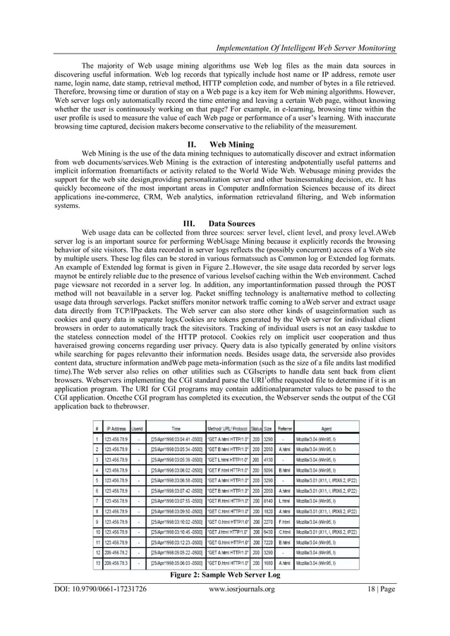 Implementation of Intelligent Web Server Monitoring | PDF