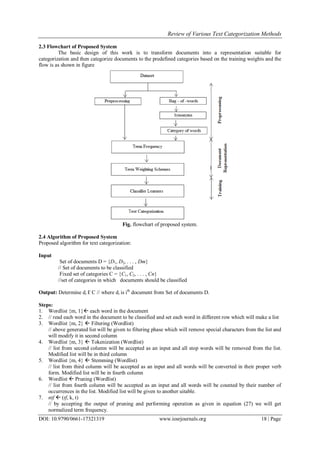Review of Various Text Categorization Methods | PDF