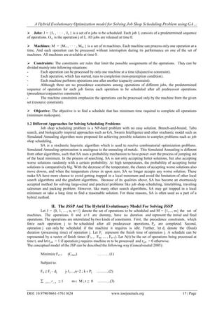 A Hybrid Evolutionary Optimization Model for Solving Job Shop Scheduling Problem using GA and SA ...