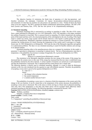 A Hybrid Evolutionary Optimization Model for Solving Job Shop Scheduling Problem using GA and SA ...