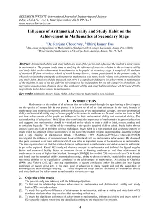 Research Inventy : International Journal of Engineering and Science is published by the group of ...